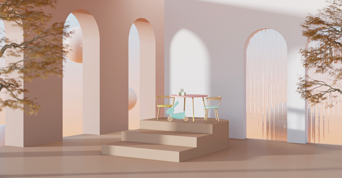 3D Models » Childroom » Table + Chair » Download for Your Design ...