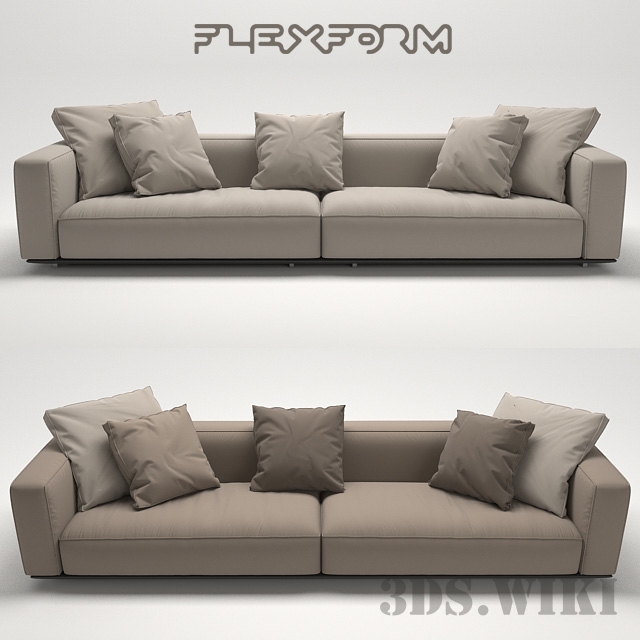 Flexform sofa - download 3d model | ZeelProject.com