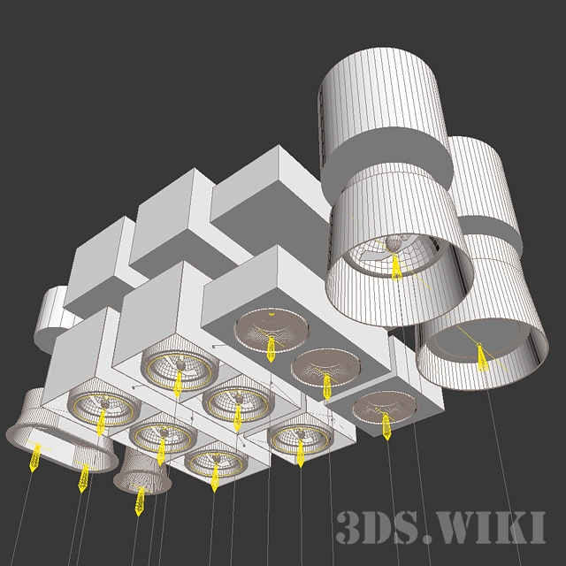 Set of built-in and technical lighting Delta Light - Download the 3D ...