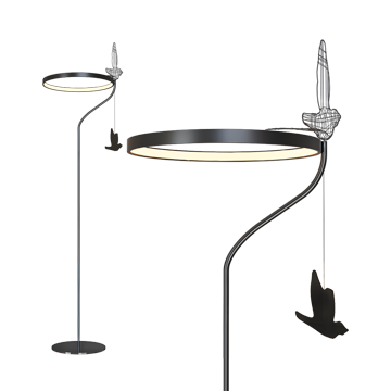 Pendant lamp Flight shadows round, SVITANOK - Download the 3D Model (38467) | zeelproject.com